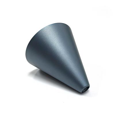 China Spun 5052 Aluminum Conical Lamp Shade Dark Grey Hard Anodized Aluminum Spinning Pendant Light Housing Enclosure for sale