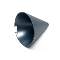 China Spun 5052 Aluminum Conical Lamp Shade Dark Grey Hard Anodized Aluminum Spinning Pendant Light Housing Enclosure for sale
