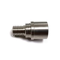 China Custom CNC Male Female Adapter Swiss Turned  SUS304 Threaded Reducing Coupling CNC Machined Fluid Pipe Connector for sale