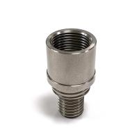 China Custom CNC Male Female Adapter Swiss Turned  SUS304 Threaded Reducing Coupling CNC Machined Fluid Pipe Connector for sale