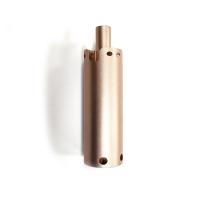China Custom OEM CNC Machined Aluminum Cylindrical Instrument Cavity Housing Champagne Anodized Equipment Enclosure for sale