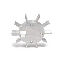 China Custom 6063 Aluminum Sunflower Heat Sink CNC Machined Small Motor Extrusion Heatsink with 10 Cooling Fins for sale