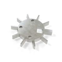 China Custom 6063 Aluminum Sunflower Heat Sink CNC Machined Small Motor Extrusion Heatsink with 10 Cooling Fins for sale
