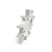 China Custom 6063 Aluminum Sunflower Heat Sink CNC Machined Small Motor Extrusion Heatsink with 10 Cooling Fins for sale