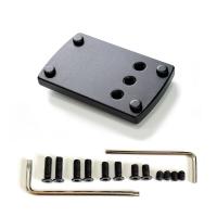 China RMSc Dovetail Red Dot Mount 7075‑T6 Aluminum Matte Black Anodized CNC Machined Adapter Mount Custom OEM Manufacturer for sale
