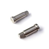 China Custom Stainless Steel Knurled Shoulder Pin Precision CNC Turned Press Fit Locating Dowel Pin with Straight Knurling for sale