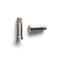China Custom Stainless Steel Knurled Shoulder Pin Precision CNC Turned Press Fit Locating Dowel Pin with Straight Knurling for sale