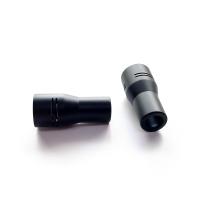 China Custom Swiss-Type CNC Turned 6063 Aluminum Microphone Housing Matte Black Anodized Wireless Mic Shell for sale