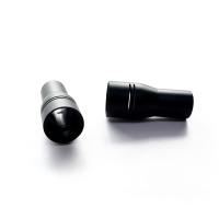 China Custom Swiss-Type CNC Turned 6063 Aluminum Microphone Housing Matte Black Anodized Wireless Mic Shell for sale