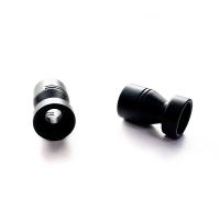 China Custom Swiss-CNC Turned Flanged Aluminum Mic Enclosure Hard Matte Anodized Microphone Capsule Shell for sale