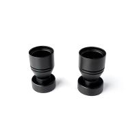 China Custom Swiss-CNC Turned Flanged Aluminum Mic Enclosure Hard Matte Anodized Microphone Capsule Shell for sale