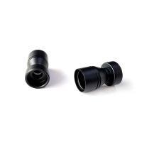 China Custom Swiss-CNC Turned Flanged Aluminum Mic Enclosure Hard Matte Anodized Microphone Capsule Shell for sale