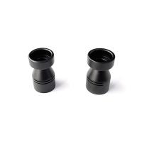 China Custom Swiss-CNC Turned Flanged Aluminum Mic Enclosure Hard Matte Anodized Microphone Capsule Shell for sale