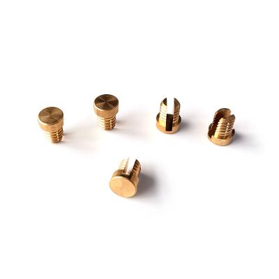 China Custom H59 Brass Slotted Expansion Screw Self‑Locking Brass Threaded Expansion Insert Fastener with One‑Slot Design for sale