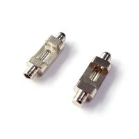 China Custom CNC Turned HPb59‑1 Brass RF Coaxial Straight Adapter Snap‑in Double‑Pass Connector With Nickel Plating for sale
