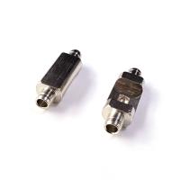 China Custom CNC Turned HPb59‑1 Brass RF Coaxial Straight Adapter Snap‑in Double‑Pass Connector With Nickel Plating for sale