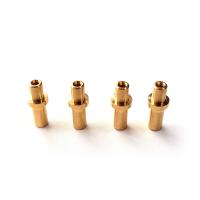 China Custom CNC Turned Brass Stepped Hollow Pin Non‑Through Bore Conductive Hollow Terminal for Electrical Connector for sale