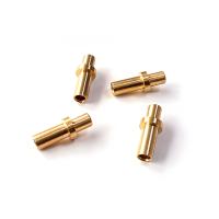 China Custom CNC Turned Brass Stepped Hollow Pin Non‑Through Bore Conductive Hollow Terminal for Electrical Connector for sale