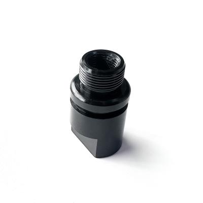 China Custom 6061 Eccentric Thread Conversion Adapter Anodized External Transfer Connector with Flat Milling Locating Step for sale
