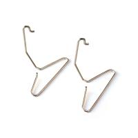China Custom 304 Stainless Steel Wire Form Hook 1.0mm Wire Precision CNC Bent Wire Spring Hook for Industrial Hardware for sale