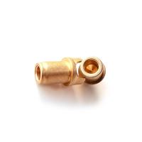 China Custom CNC Turn-Mill Machined H59 Brass Threaded Connector Precision Fitting with Notch Claw Raw Brass Finish for sale