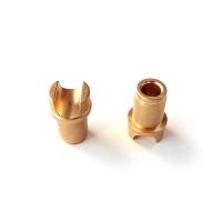 China Custom CNC Turn-Mill Machined H59 Brass Threaded Connector Precision Fitting with Notch Claw Raw Brass Finish for sale
