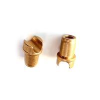 China Custom CNC Turn-Mill Machined H59 Brass Threaded Connector Precision Fitting with Notch Claw Raw Brass Finish for sale