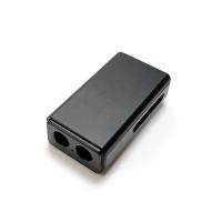 China Custom CNC Machined Two-Piece Cover Aluminum Enclosure Matte Black Anodized 6061-T6 PCB Module Electronic Housing for sale