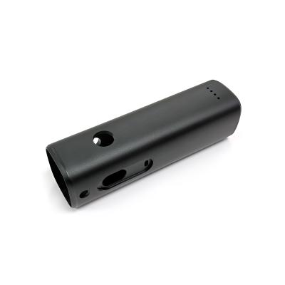 China Custom Extruded Aluminum Tube Housing Matte Black Anodized CNC Machined Electronic Shell OEM Handheld Device Housing for sale