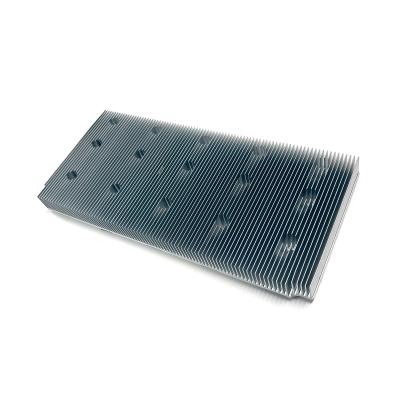 China Custom Dense Fin 6063-T5 Aluminum Extrusion Heat Sink CNC Machined Heatsink for Power Inverter Thermal Management for sale