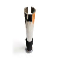 China Custom CNC Turn-Mill Stainless Steel Operating Handle Polished Machinery Grip Handle with EVA Anti-slip Sleeve for sale