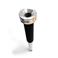 China Custom CNC Turn-Mill Stainless Steel Operating Handle Polished Machinery Grip Handle with EVA Anti-slip Sleeve for sale