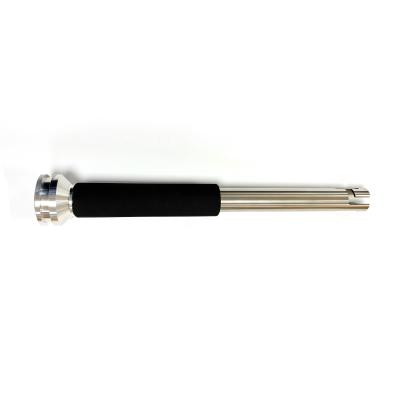 China Custom CNC Turn-Mill Stainless Steel Operating Handle Polished Machinery Grip Handle with EVA Anti-slip Sleeve for sale