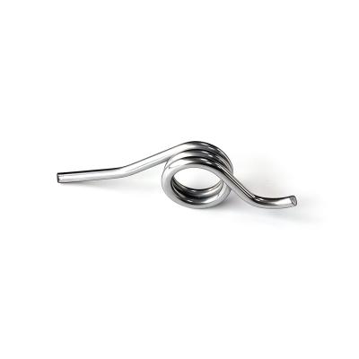 China SUS304 Stainless Steel Small Custom Torsion Spring with 2 Coils Mirror Bright Finish for Fishing Tackle & Mechanical Hinge for sale