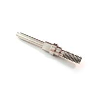 China Custom 304 Stainless Steel Multi-Step Threaded Locating Shaft with Milled Flat Swiss CNC Turned Precision Stepped Shaft for sale