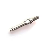 China Custom 304 Stainless Steel Multi-Step Threaded Locating Shaft with Milled Flat Swiss CNC Turned Precision Stepped Shaft for sale
