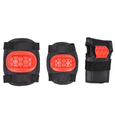 China Black 3 Pack Protective Pads For Roller Skating PP Cap Fabric Foam for sale