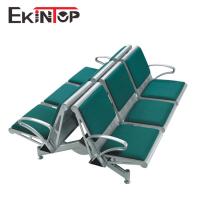 China Green Airport Waiting Area Chairs , Steel 3 Seater Chair With Synthetic Leather for sale