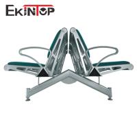 China Green Airport Waiting Area Chairs , Steel 3 Seater Chair With Synthetic Leather for sale