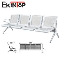 China Commercial Airport Waiting Chair 4 Seater Stainless Steel Material for sale