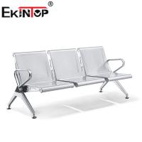 China Comfortable Three Seater Airport Chair , Powder Coated Steel Reception Waiting Chair for sale