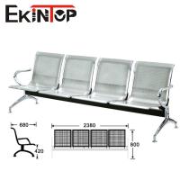 China OEM ODM Waiting Chair Bench With Armrest Cold Roll Steel Material for sale