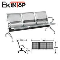 China Powder Coated Metal Waiting Room Chairs Three Seater Steel Chair SGS Certified for sale