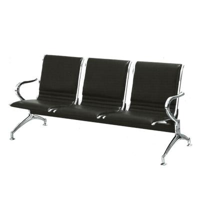 China 3 Seater Waiting Chair Powder Coated Steel Material For Public Airport School for sale