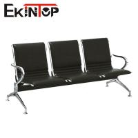 China 3 Seater Waiting Chair Powder Coated Steel Material For Public Airport School for sale