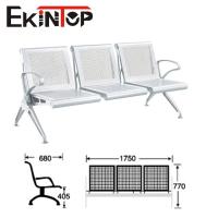 China Public Stainless Steel Airport Chair , 3 Seater Reception Chair For Waiting Room for sale