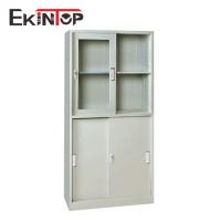 China Folding Glass Metal Office File Cabinet Lockable Cupboard Waterproof Odorless for sale