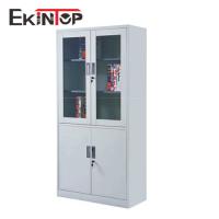 China Modern Glass Door File Cabinet Rustproof For Bank Government Office for sale