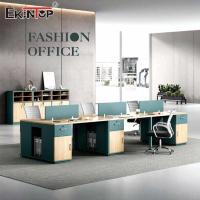 China Commercial L Shaped Desk Cubicle 6 Person For Office Computer for sale