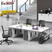 China Computer 4 Person Workstation , Convertible Modular Workstation Furniture for sale